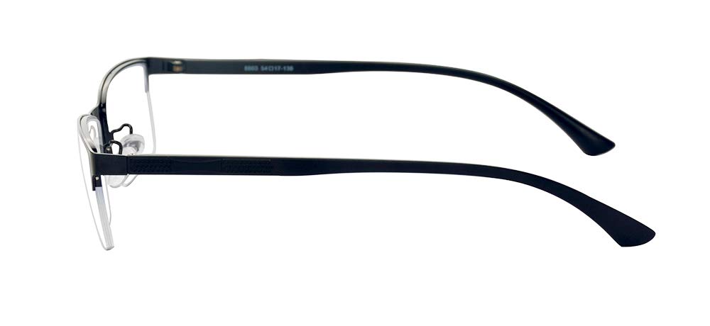 ALWAYSUV Fashion Black Half Frame Clear Lens Business Glasses Frame Women/Men