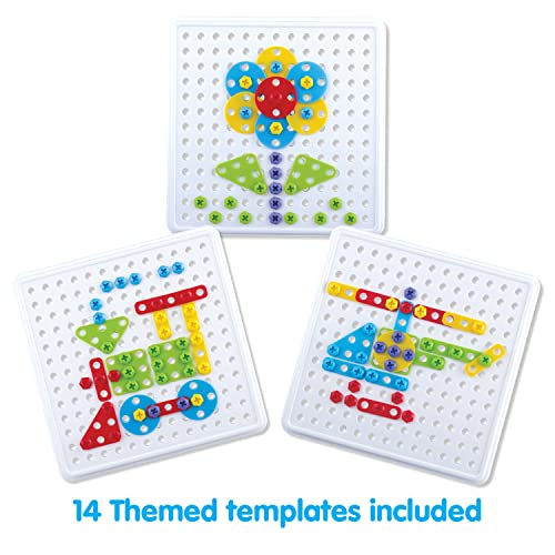 Kidoozie Create & Construct Building Kit, S.T.E.A.M Mosaic Art Activity for Children Ages 3+