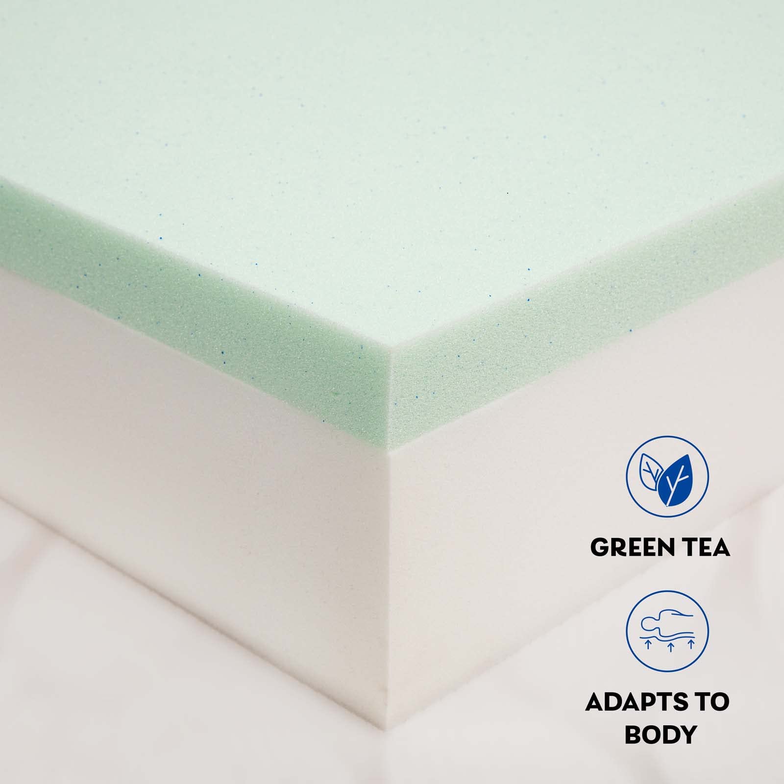 TMEOSK Twin Mattress, 8 inch Gel Memory Foam Green Tea Mattress for a Cool Sleep & Pressure Relief, Medium Firm Feel with Motion Isolating, CertiPUR-US Certified