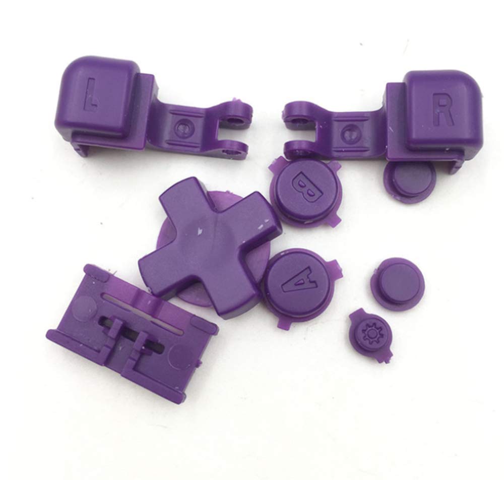 Colorful Full Buttons for Nintendo Gameboy Advance SP GBA SP Buttons Set R L A B D-Pad (B-Purple)