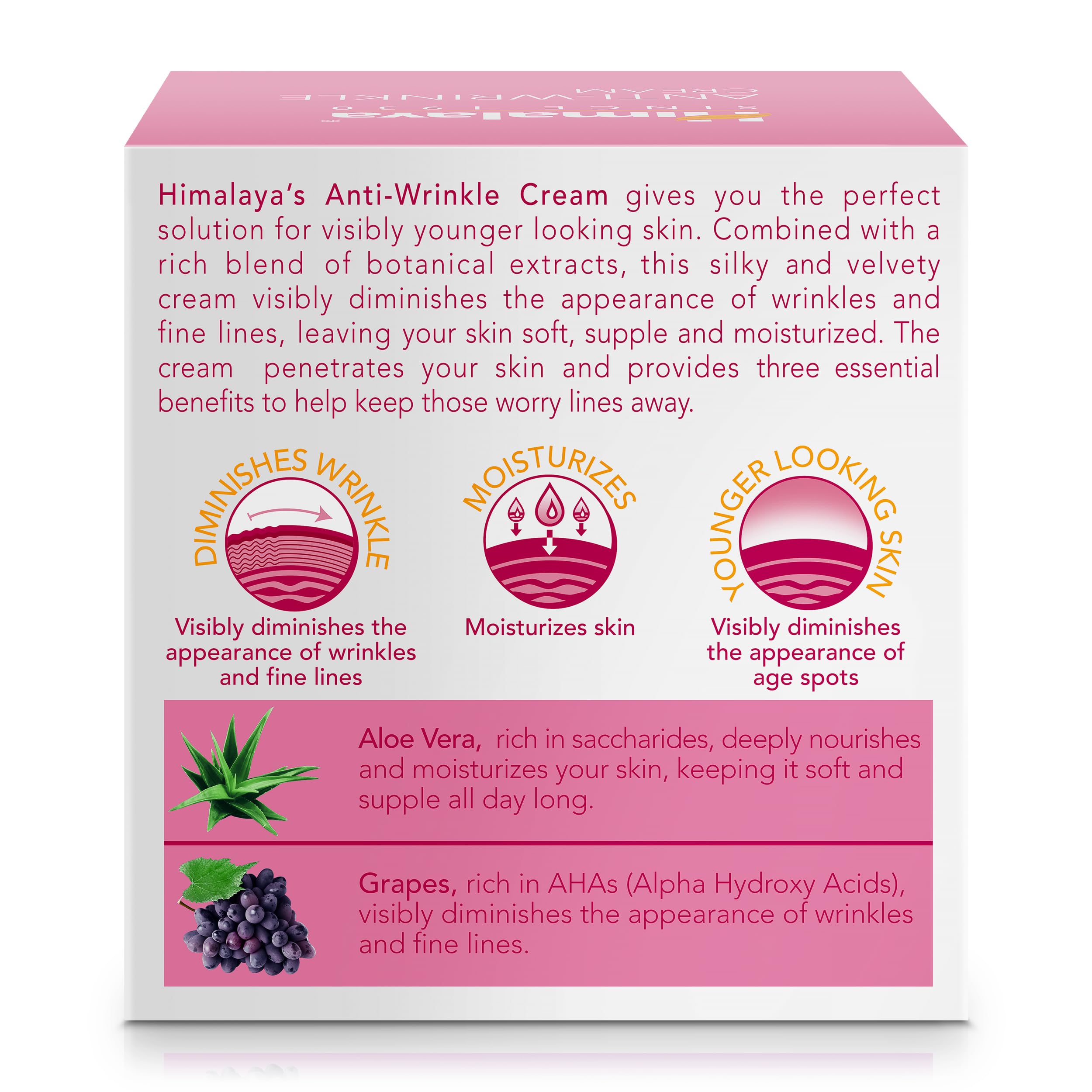Himalaya Anti-Wrinkle Cream for Reducing Wrinkles, Fine Lines and Dark Spots, Moisturizes & Repairs, 1.69 oz