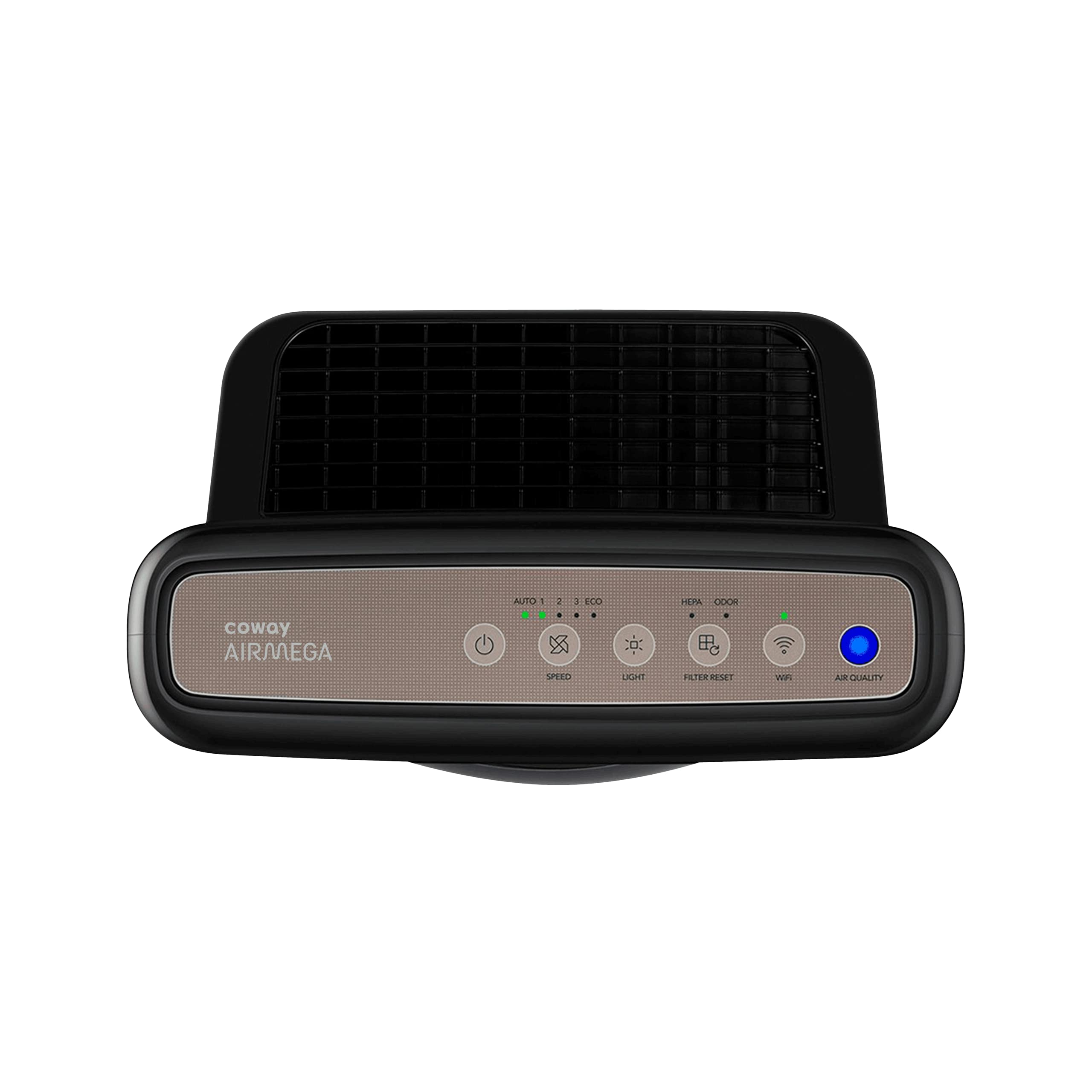 Coway Airmega AP-1512HHS (AP-1519P) HEPA Air Purifier, 16.8 x 18.3 x 9.6, Black/Brown & AP-1512HH-FP AP-1512HH Replacement filter