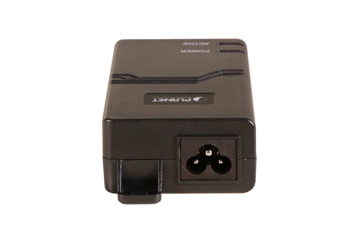 PLANET Gigabit PoE Injector, Adapter (60W, Integrated) | Single-Port, Ultra Power over Ethernet Injector, Network Distances up to 328 Feet | Use for IP Camera, More (POE-173)