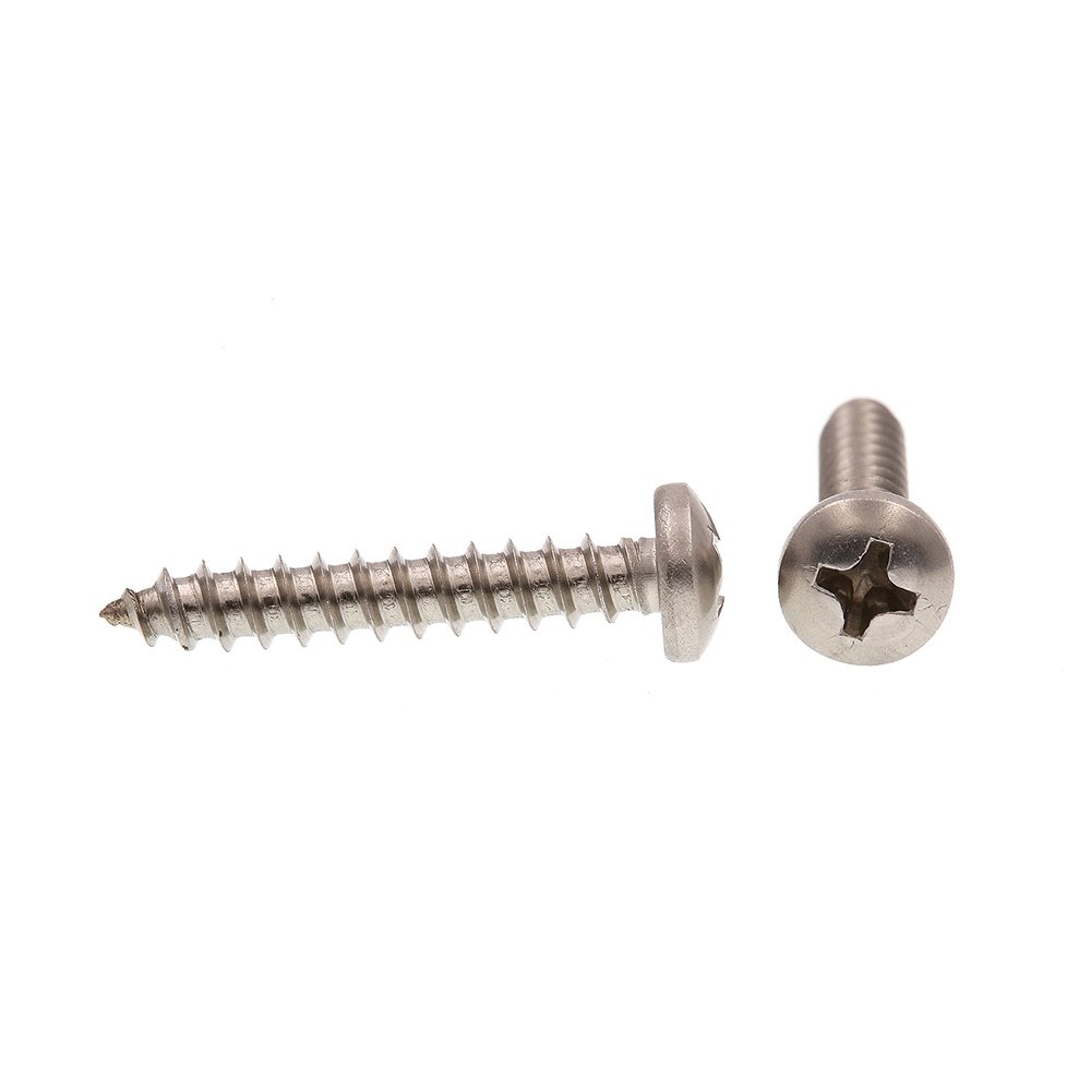 Prime-Line 9019852 Sheet Metal Screw, Self-Tapping, Pan Head Phillips, #8 X 1 in, Grade 18-8 Stainless Steel, Pack of 100