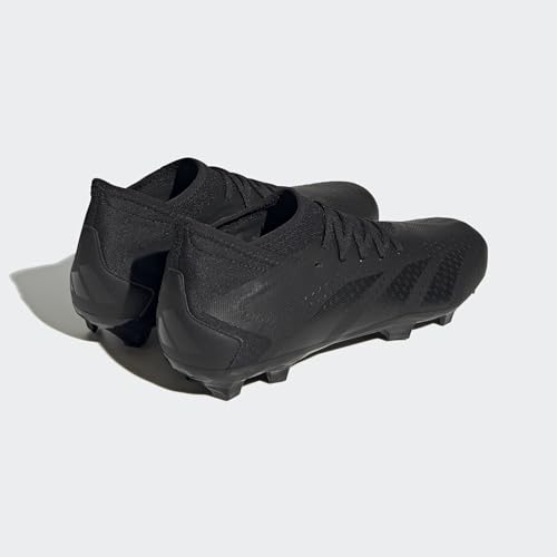 adidas Unisex Predator Accuracy.3 Firm Ground Soccer Shoe, Black/Black/White, 11 US Men