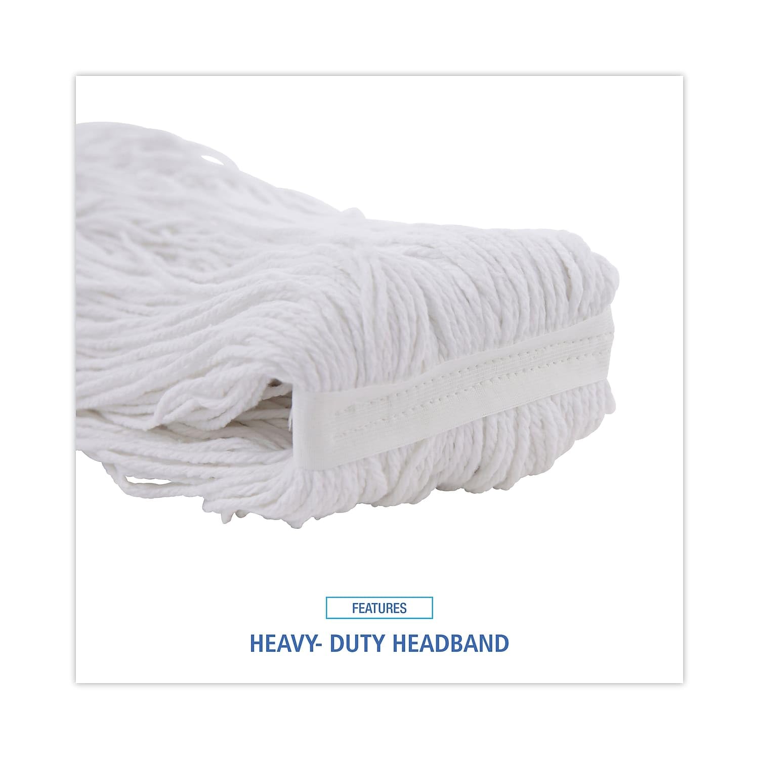 Boardwalk BWK232R 232R Mop Premium Standard Head Rayon Fiber 32oz White 12/Carton, 32 oz