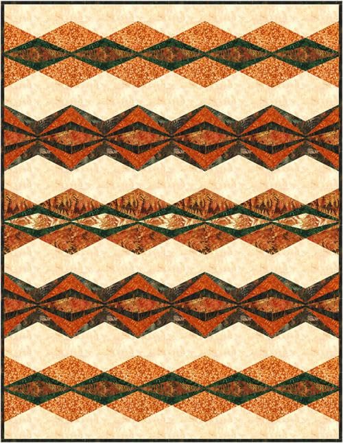 Hoffman Bali Batik Autumn Trail Fern, Fabric by The Yard (Fox)