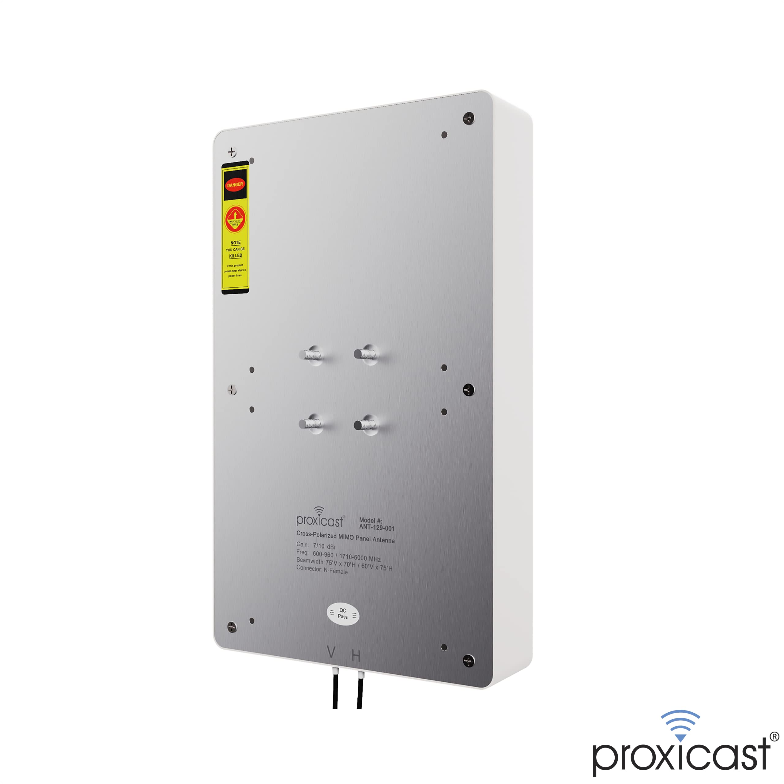 Proxicast 4G / LTE / 5G Cross-Polarized (MIMO) 7-10 dBi High-Gain Fixed-Mount Outdoor Directional Panel Antenna (ANT-129-001)