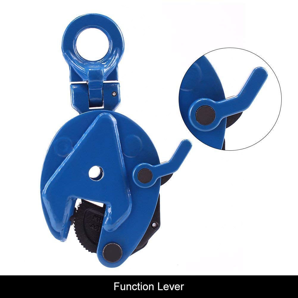 Amarite Vertical Plate Clamp, 2200lbs Plate Lifting Clamp,1T,Jaw Opening up to 0.6 inch, for Lifting and Transporting