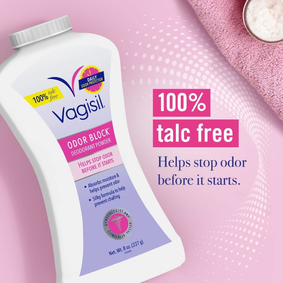 Vagisil Deodorant Powder Talc-Free - 8 oz, Pack of 5