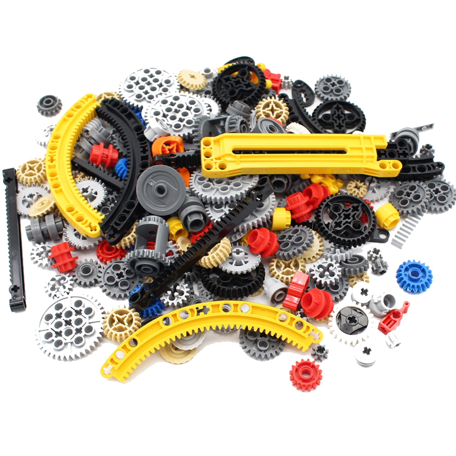 KonHaovF 213PCS Differential Gear Box Set for Technic Series Parts Compatible with Lego Technic Parts, DIY Gears Assortment Pack(Liftarm, Pins, Axles, Connectors) for Technic Building Blocks Set