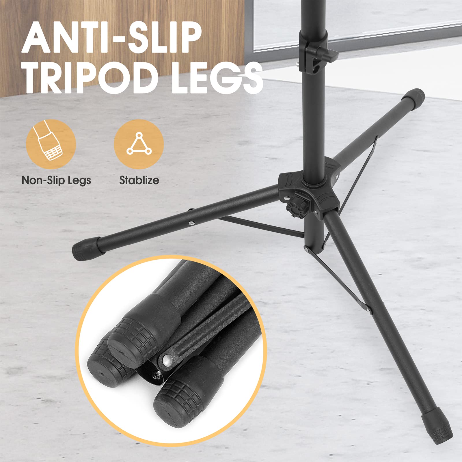 Autex Tripod Mic Stand, Microphone Stand with 2 Gooseneck Phone Holders, Boom Mic Stand with Mic Shock Mount, Pop Filter and Carrying Bag, Dual-use Mic Stands for Podcast, Radio and Live Stream