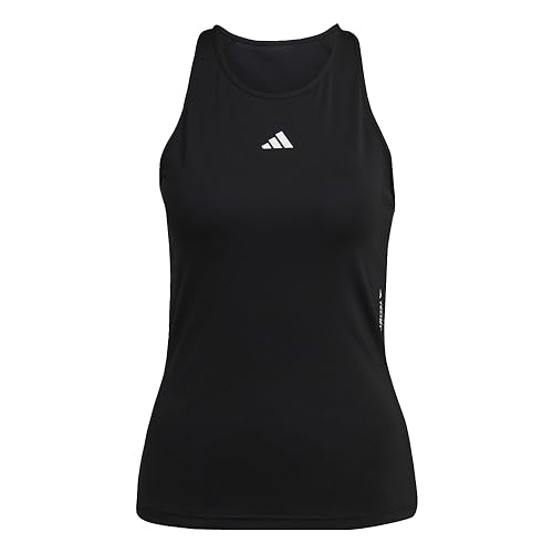 adidas Women's Techfit Racerback Training Tank, Black/White, Large