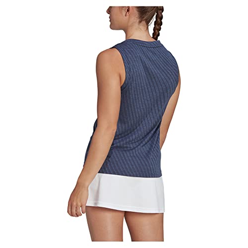 adidas Women's Tennis Match Tank Top, Wonder Steel/Shadow Navy, Small