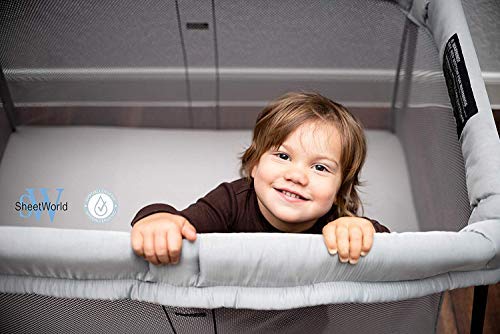 SheetWorld Fitted Sheet (Fits BabyBjorn Travel Crib Light) - Hunter Green Woven - Made In USA
