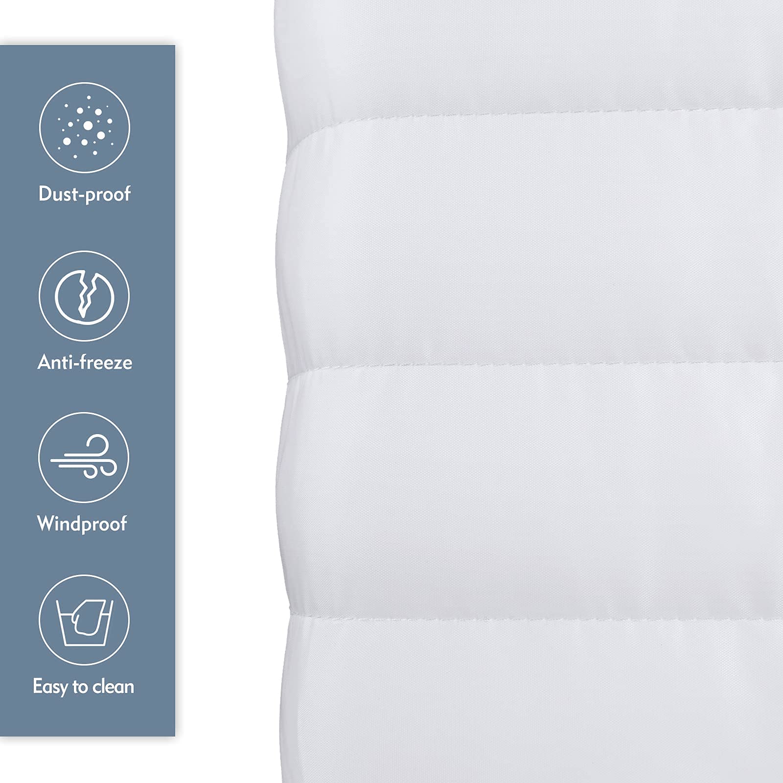 FILORA Indoor Air Conditioner Cover Window AC Units Covers for Inside 21 x 15 x 3.5 inches(L x H x D) White