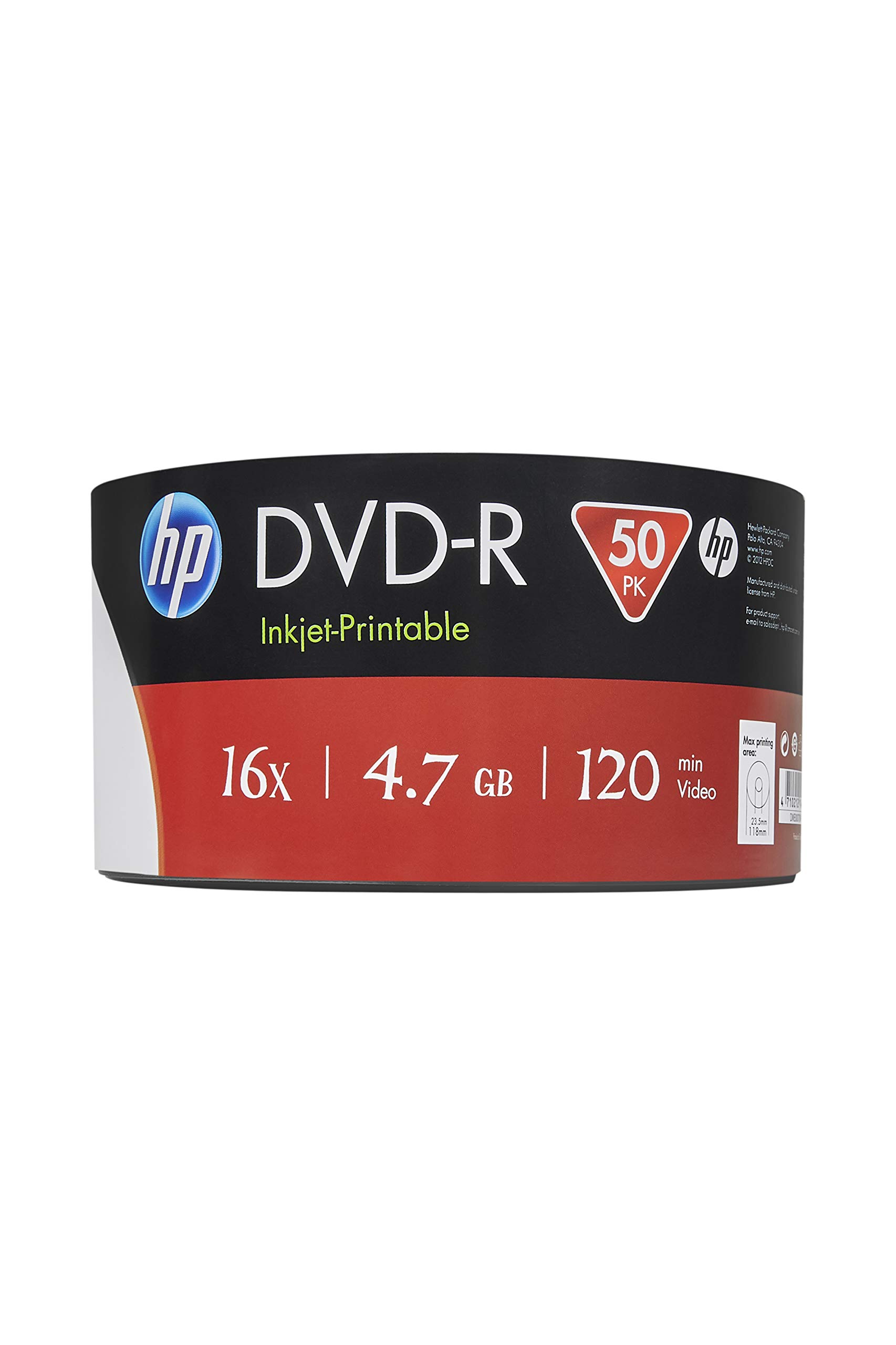 HP DVD-R IJ Print 16X 50PK Bulk 4.7GB