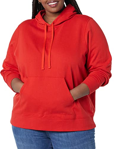 Amazon Essentials Women's Fleece Pullover Hoodie (Available in Plus Size), Red, X-Large