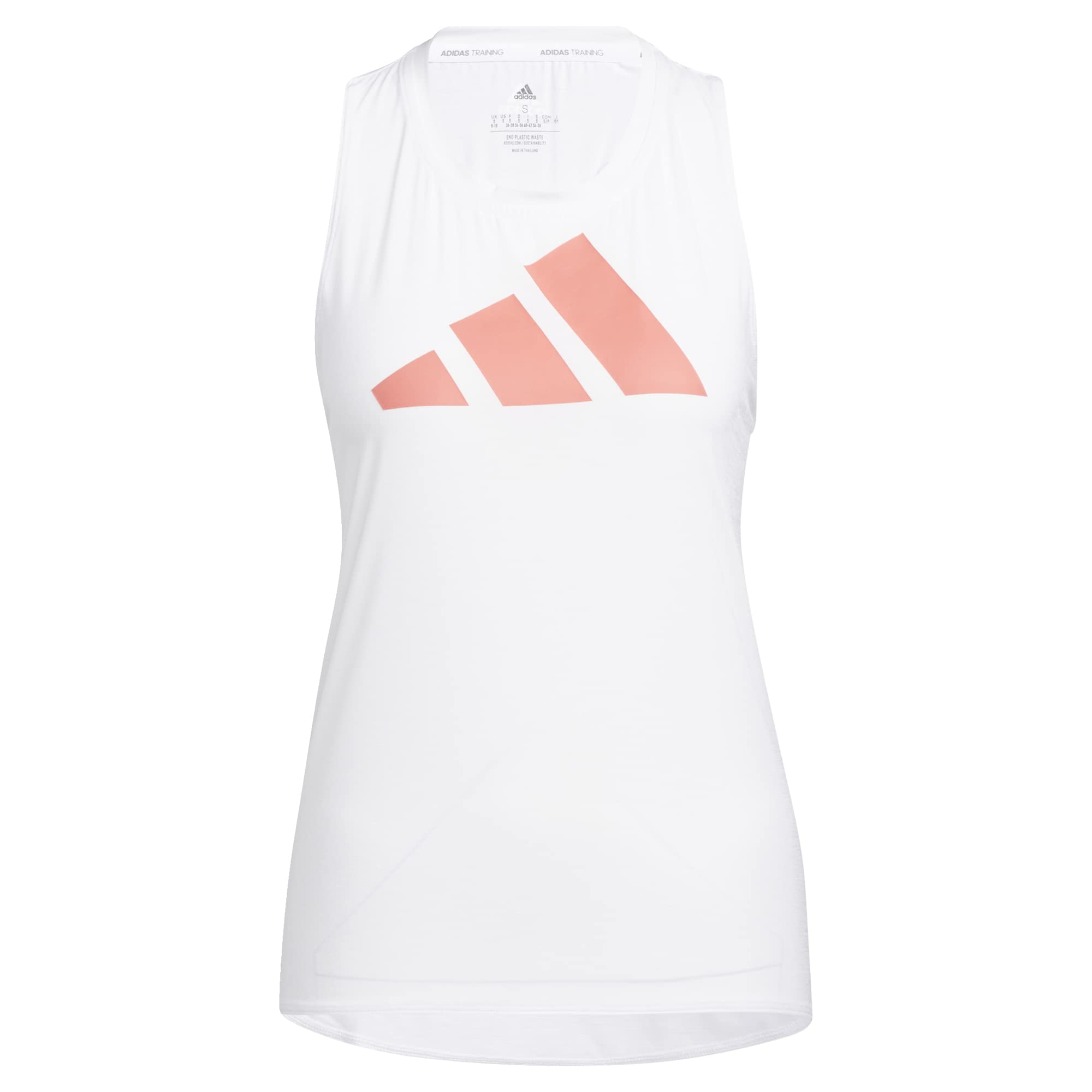 adidas Women's 3-Stripes Logo Tank Top, Black/White, Large