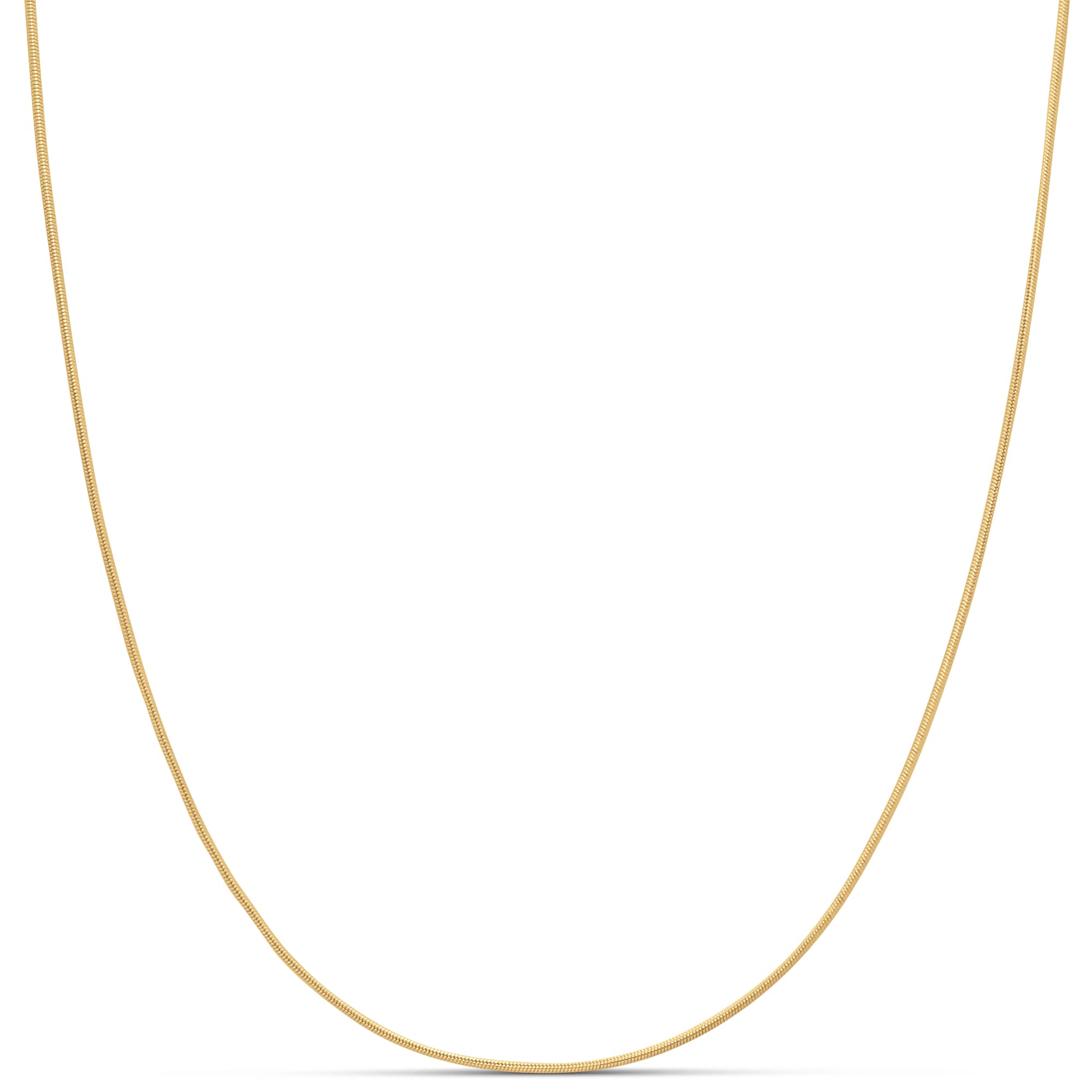 Amazon Essentials 14K Gold Plated Snake Chain 18", Yellow Gold