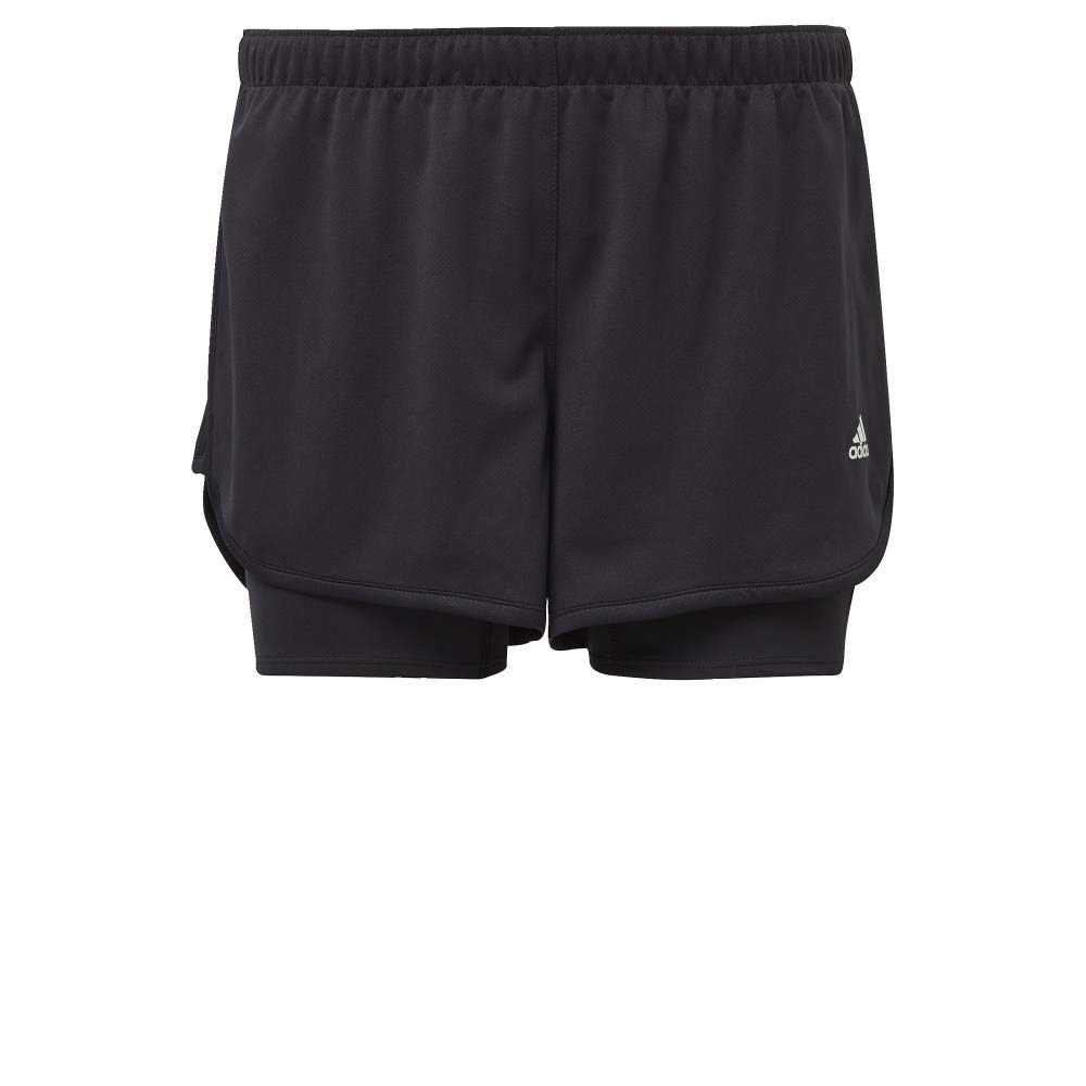 adidas womens 2 in 1 Marathon 20 Shorts Black Small 3"