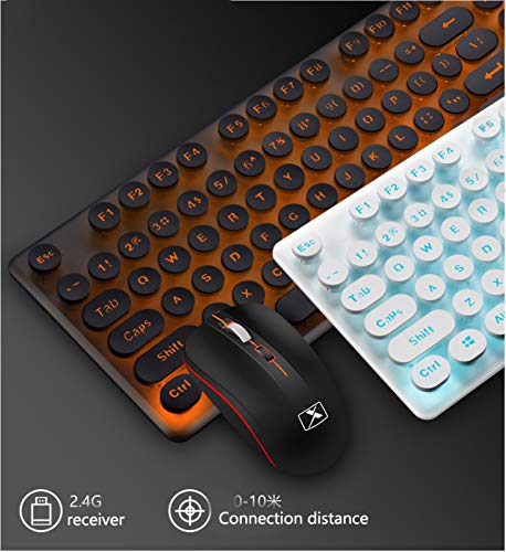 DFFGHKS LED Backlit Wired Keyboard Mechanical Gaming Keyboard, Ergonomic, dustproof and Waterproof, Suitable for laptops, Computers, laptops