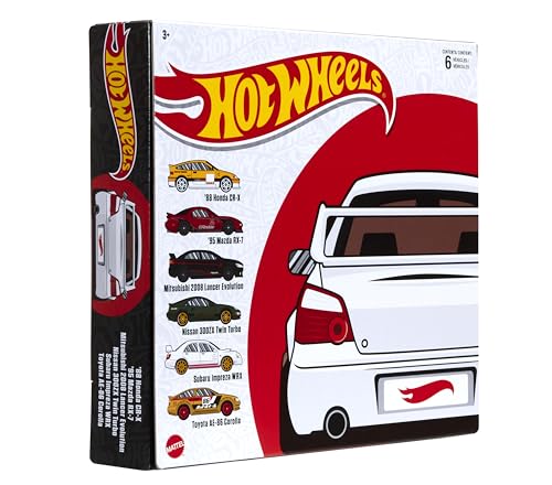 Hot Wheels HW Legends Multipacks of 6 Toy Cars, 1:64 Scale, Authentic Decos, Popular Castings, Rolling Wheels, Gift for Kids 3 Years Old & Up & Collectors