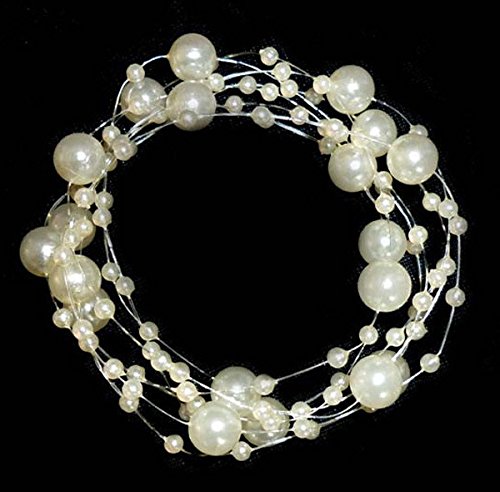 Bettli 200 Feet Roll Ivory Pearl String Party Garland Wedding Centerpieces Bridal Bouquet Decoration