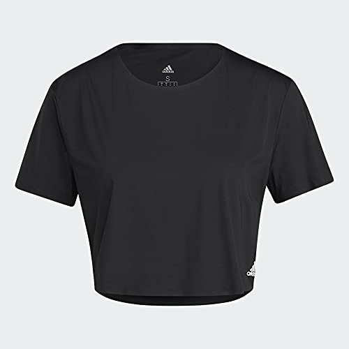 adidas womens Elevated Training Tee Black Medium