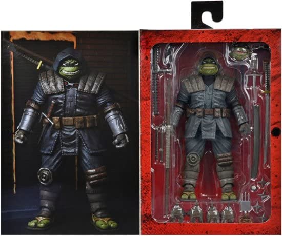 NECA Teenage Mutant Ninja Turtles Last Ronin 7-Inch Action Figure with Interchangeable Head and Hands (IDW Comics, Armored)
