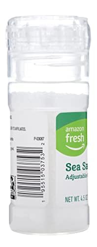 Amazon Fresh, Sea Salt Adjustable Grinder, 4.5 Oz