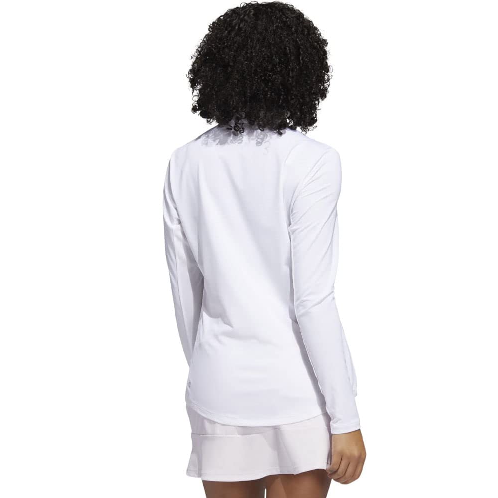 adidas Women's Standard Ultimate365 Sun Protection Golf Shirt, White, Small