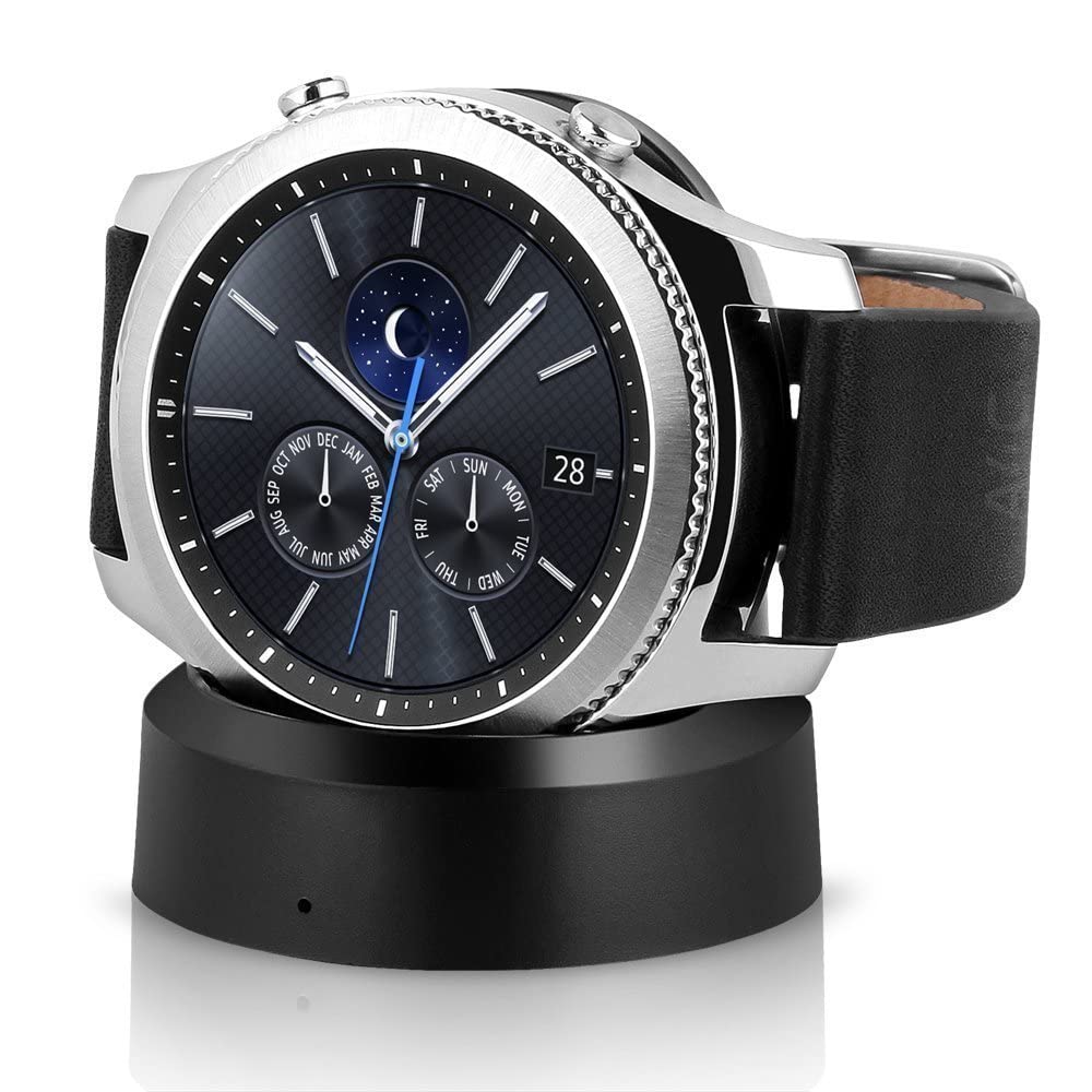 Samsung Gear S3 Classic SM-R775V (Verizon 4G) Smartwatch - Black Leather (Renewed) (Large Band)