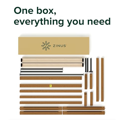 Zinus Leah Bamboo Platform Bed Frame, No Box Spring Needed, Wood Slat Support, Easy Assembly, Full