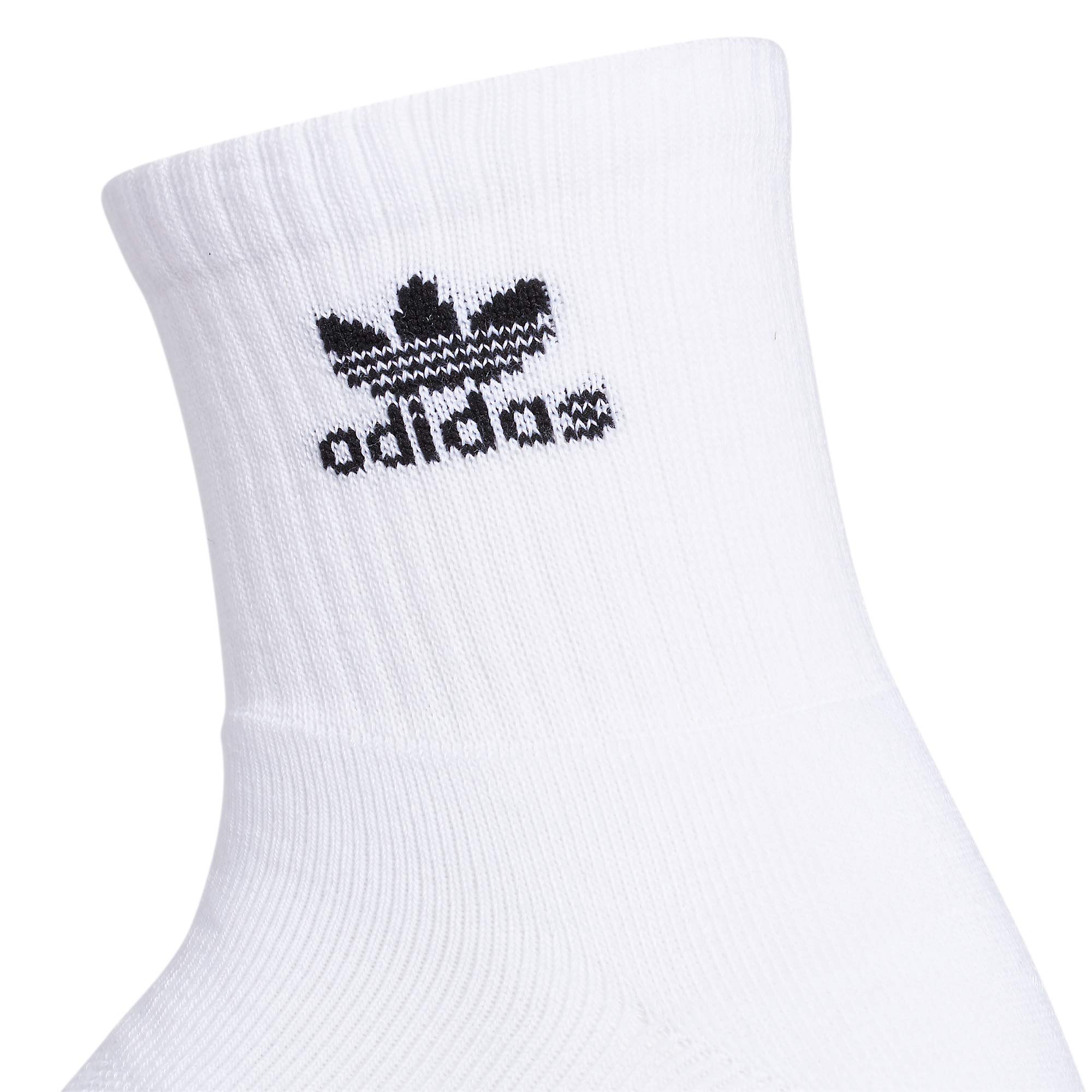 adidas Originals Trefoil Quarter Socks (6-Pair), White/Sky Rush Blue/Light Purple, Large
