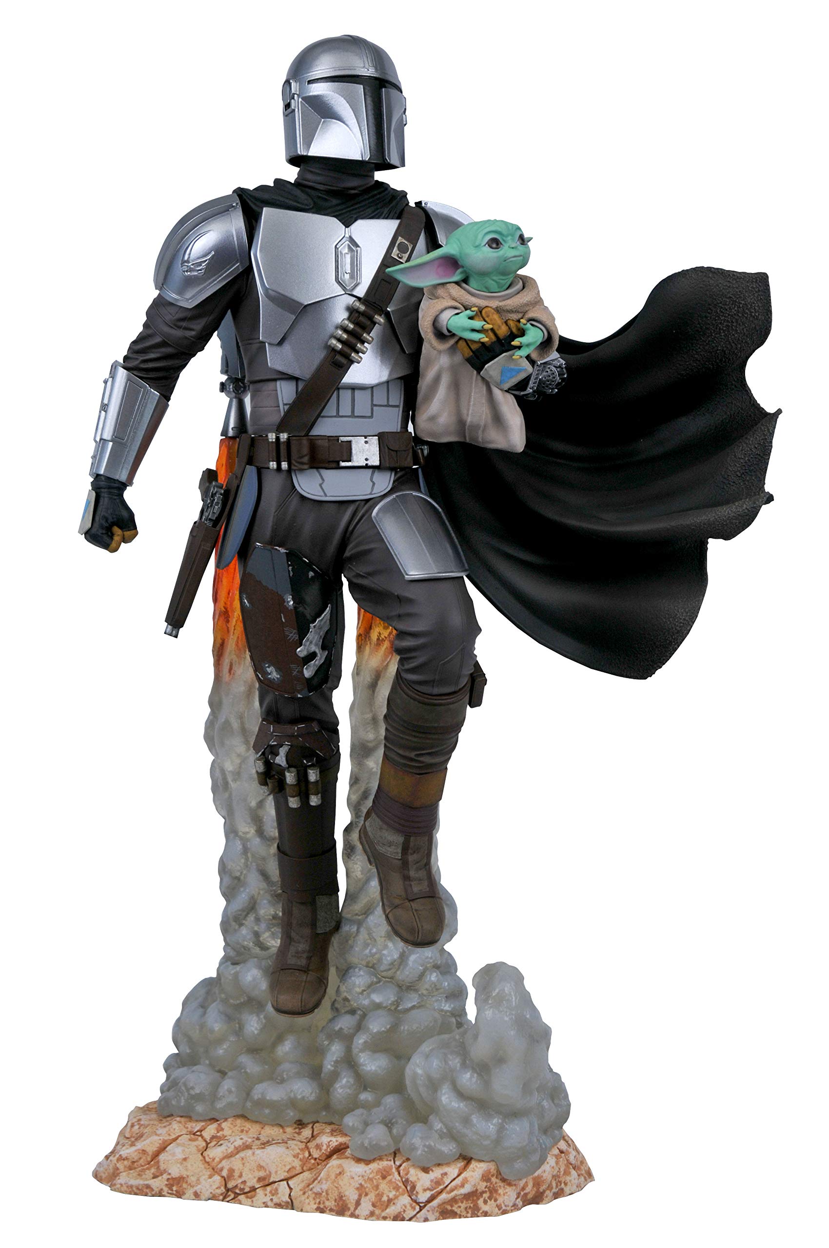 Diamond Select Toys Star Wars Milestones: The Mandalorian & Child Statue, 16 inches