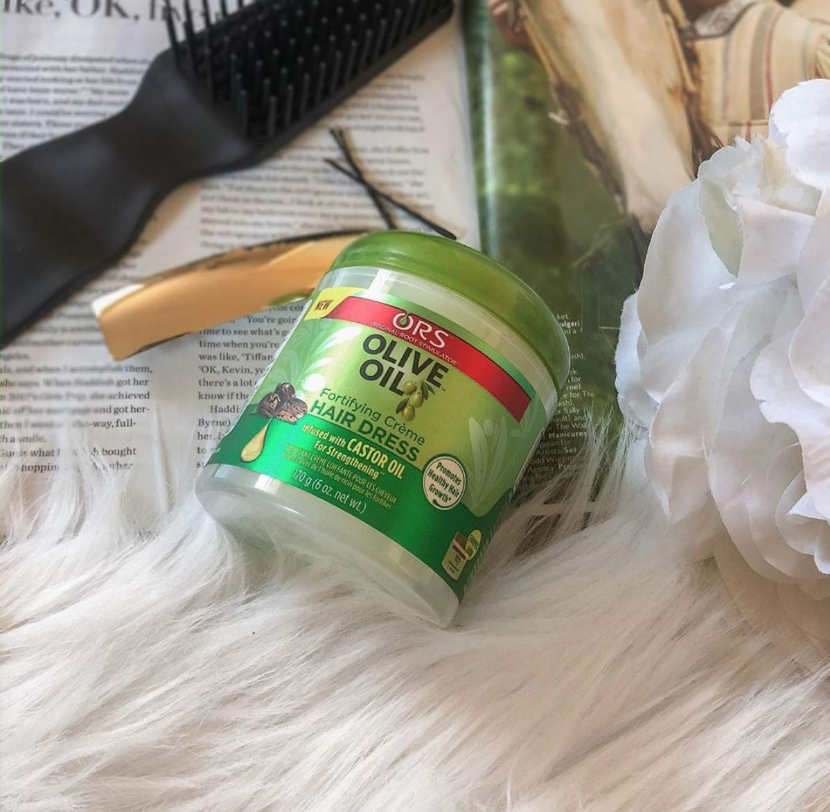 ORS Olive Oil Fortifying Creme Hair Dress 6 Ounce (Pack of 2)