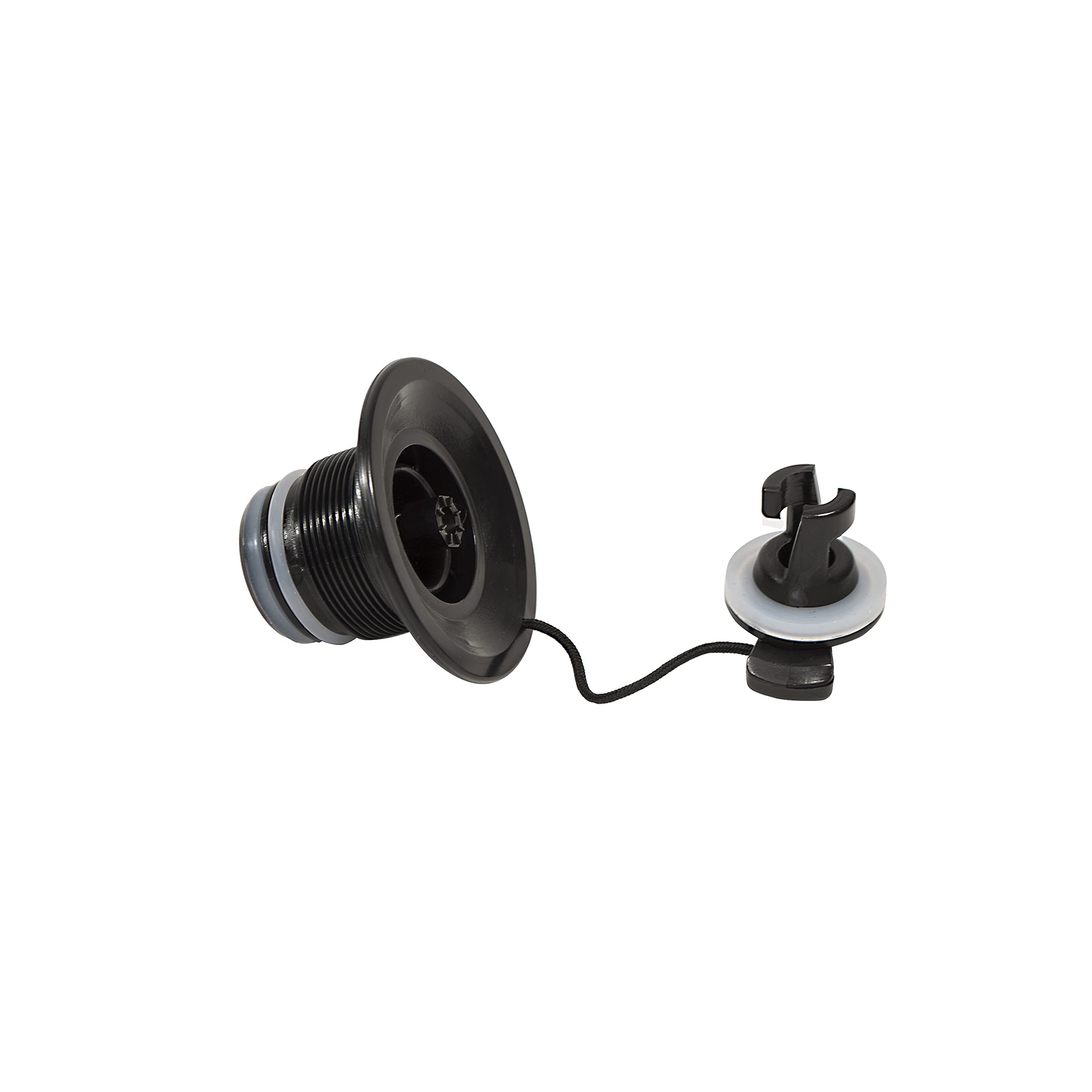 ALEKO BTVALVE Replacement Valve for Inflatable Boats Rafts Kayaks Double Seal Leak Protection Black