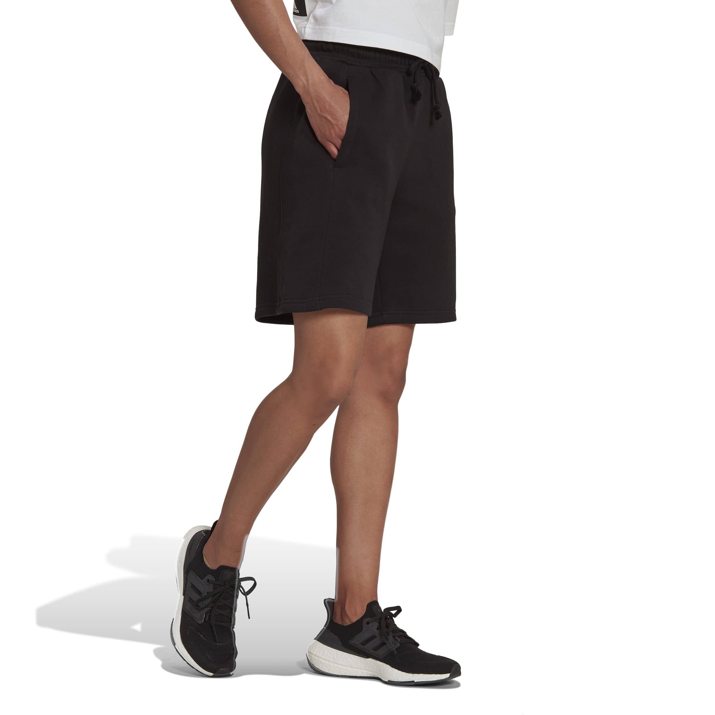 adidas Women's All SZN Fleece Shorts, Black, X-Large