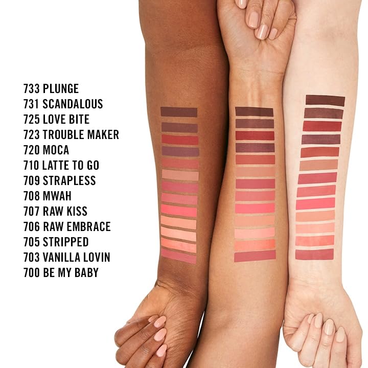 Rimmel London Stay Matte Liquid Lip Color with Full Coverage Kiss-Proof Waterproof Matte Lipstick Formula that Lasts 12 Hours - 830 Blue Iris, .21oz