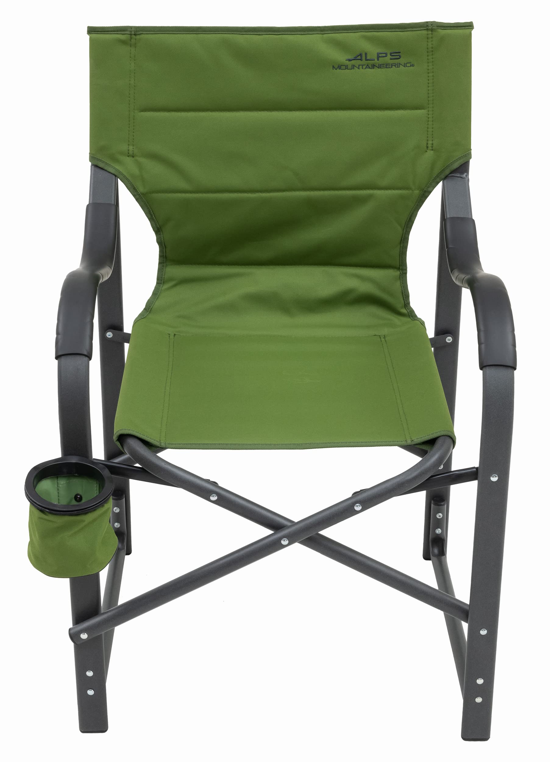 ALPS Mountaineering Camp Chairs for Adults - Comfortable Padded Polyester Fabric Over Sturdy Wide Aluminum/Steel Frame with Tall Back, Folds Flat, Khaki