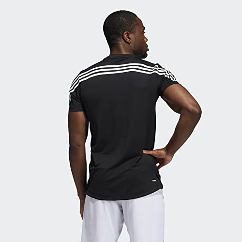 adidas AEROREADY Lyte RYDE Short Sleeve Zip Tee Men's, Black, Size M