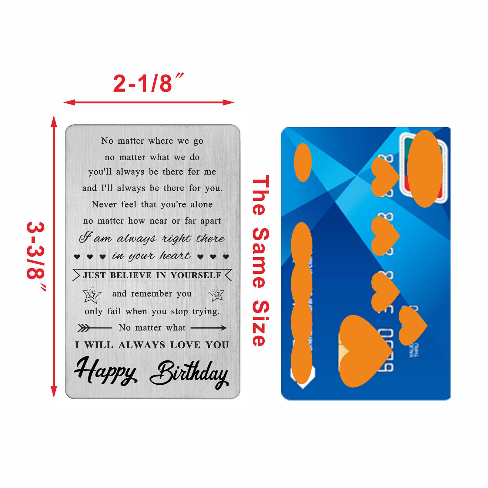 Happy Birthday Gifts for Women Men, Birthday Engraved Wallet Card Gifts