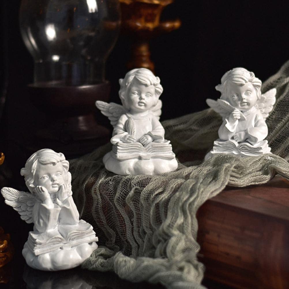 KTNAJOL Angel Resin Garden Statue Figurine Fairy Angel Sculpture Home Decoration