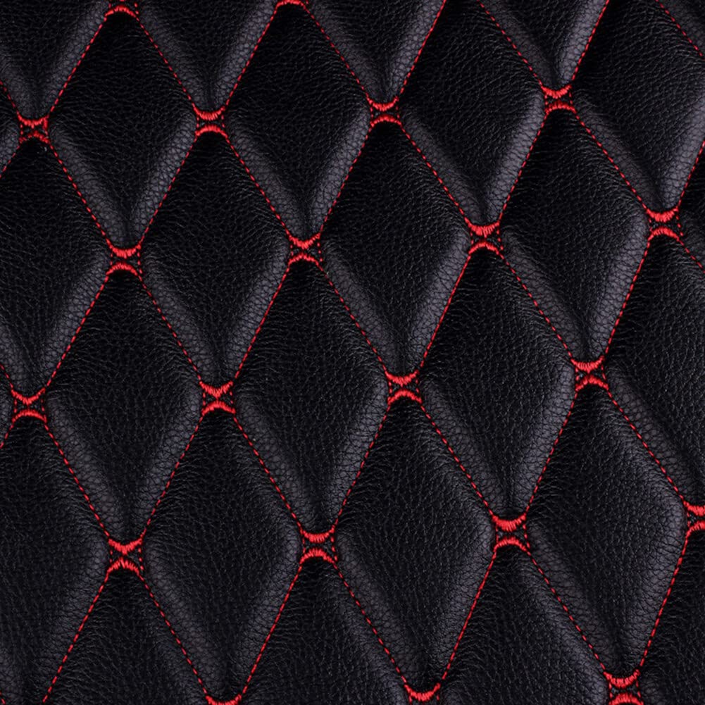 Quilted Leather Fabric Fabric,Zcargel 155cmx100cm PVC Leather Quilted Fabric Quilted Leather Fabric Cuttable Car Floor Mat Fabric Sponge Faux Leather Fabric for Car/Boat/Clothing/Sewing/Furniture