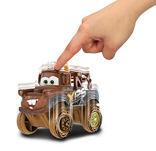 Disney Pixar Cars XRS Mud Racing Mater Oversized 1:55 scale Die-cast, Real Suspension, Off-Road, Dirt-splashed, All-terrain Wheels, 1:55 scale, Ages 3 and up