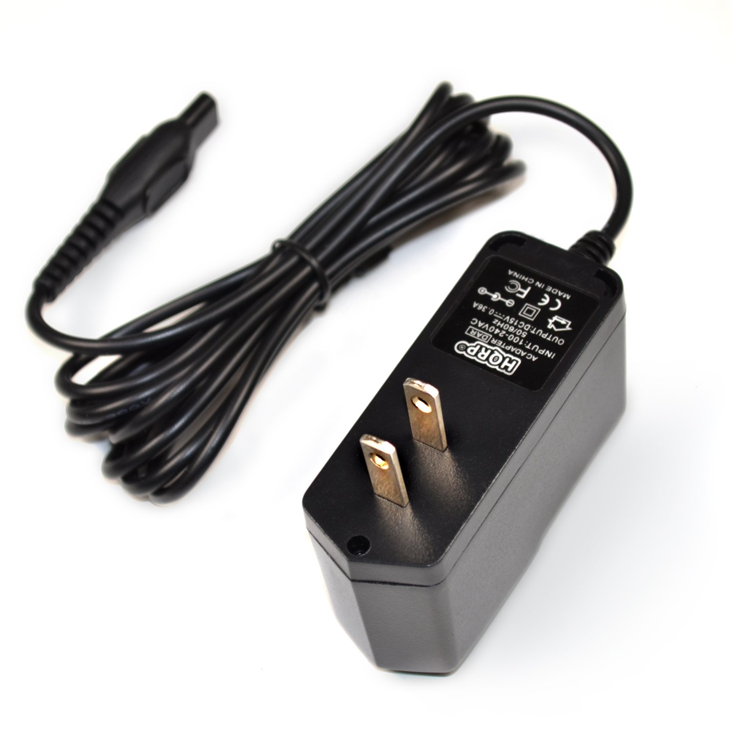 HQRP AC Adapter Power Cord Charger Works with Philips Norelco HQ8505 HQ-8505 272217190075 S3310 CRP136 BT9285 Replacement Plus Cleaning Brush