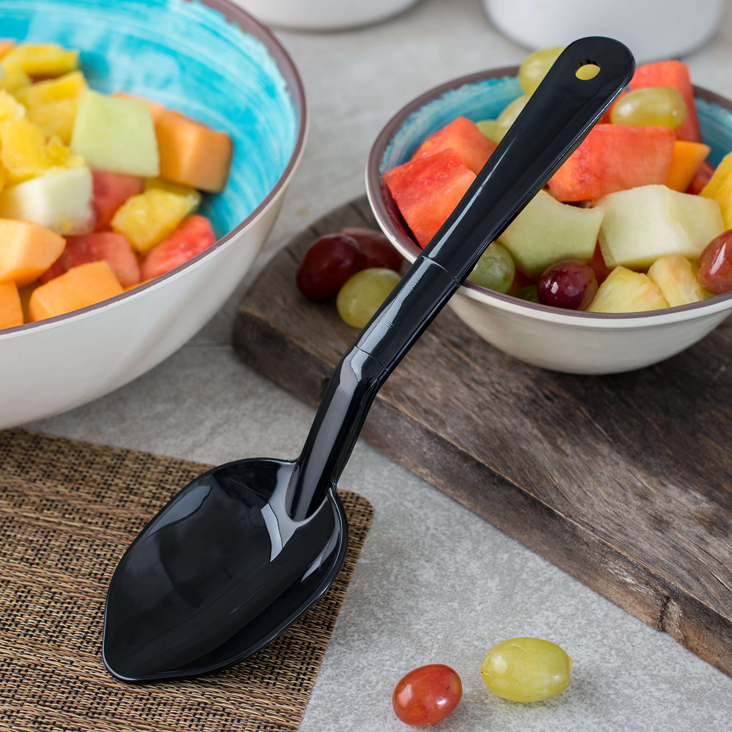 Carlisle FoodService Products 441003 Serving Spoons, 11-Inch, Polycarbonate, Black (Case of 12)