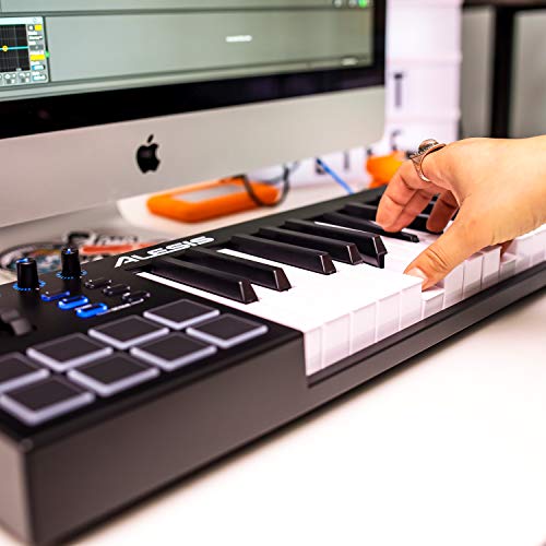 Alesis V25 - 25-Key USB MIDI Keyboard Controller with Backlit Pads, 4 Assignable Knobs and Buttons, Professional Software Suite Included