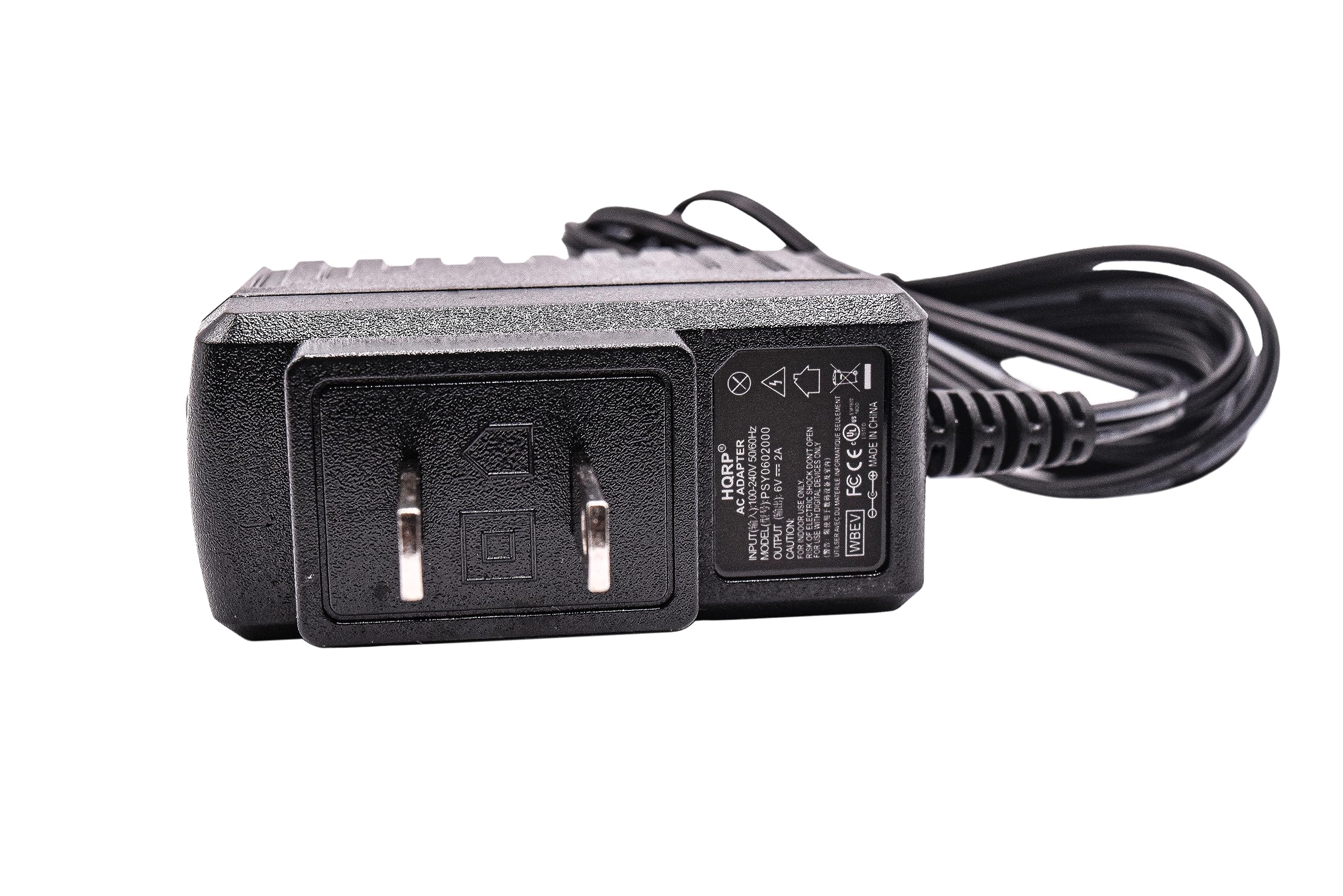 HQRP AC Adapter Compatible with Gold's Gym Stride Trainer 410 Elliptical GGEL63910 Power Supply Cord [UL Listed] + Euro Plug Adapter